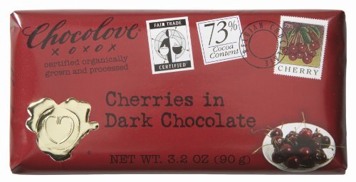 Chocolove XOXOX Cherry In Dark Chocolate Bar - 3.2 oz by Chocolove