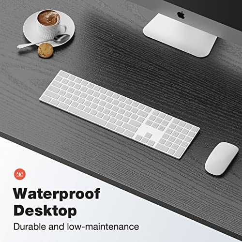 OLIXIS Computer Small Desk 32 Inch Home Office Writing Study Work Storage Bag Headphone Hooks Simple Modern Wood Kids Student Table