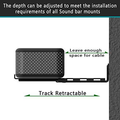 Agandax Sound bar Mounts | Works with All Soundbars Including Samsung, LG, Sony, Vizio, & More | Depth Adjustable Universal Soundbar Wall Mount Bracket