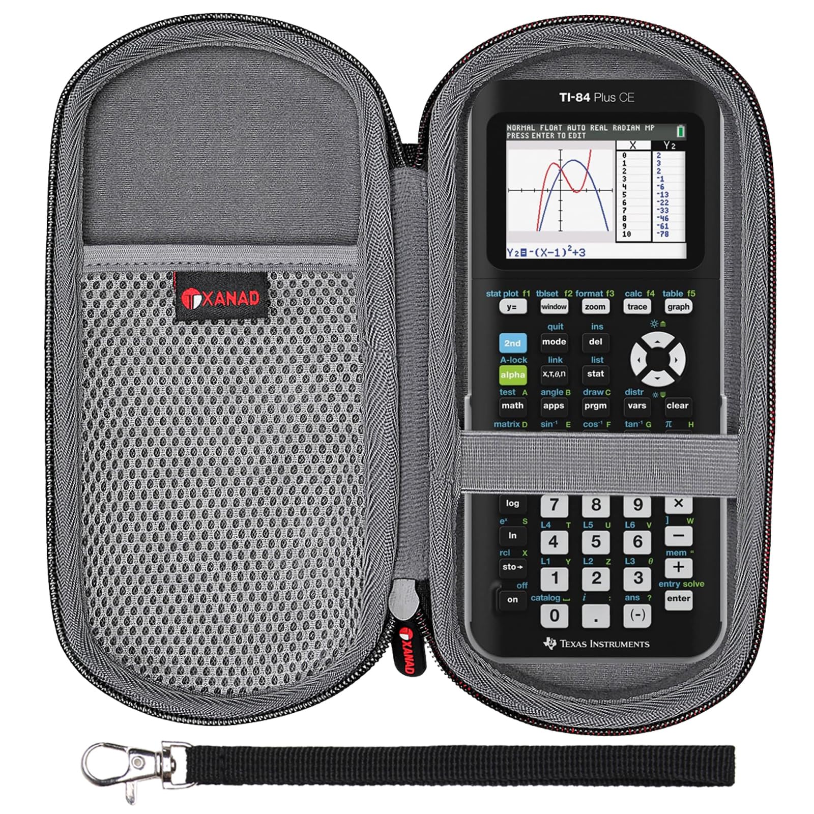 Hard Case Compatible with Texas Instruments TI-84 Plus CE/TI-84 Plus/TI-89 / TI-83 / TI-30XS / TI-36X Pro/TI-34 Color Graphing Calculator by XANAD (Grey)