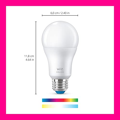 WiZ Connected 2-Pack Color 60W A19 Smart WiFi Light Bulb, 16 Million Colors, Compatible with Alexa and Google Home Assistant, No Hub Required, 2 Bulbs