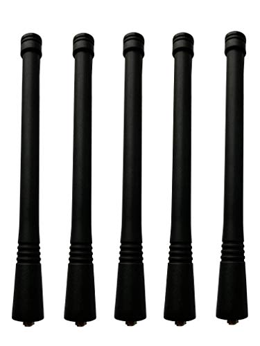 VHF 146-174MHz Antenna for Motorola CP200 CP200D HT1550 HT1250 HT750 HT600 GP300 GP340 GP380 GP328 GP88S CT250 PR400 P110 P1225 Two-Way Radio (Pack of 5)