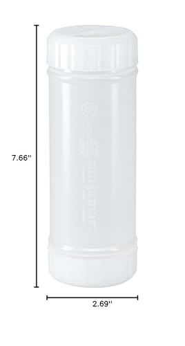 San Jamar Ez Kleen Plastic Sauce Bottle with Medium Valve for Thick Sauces and Relish, 16 Ounces, White