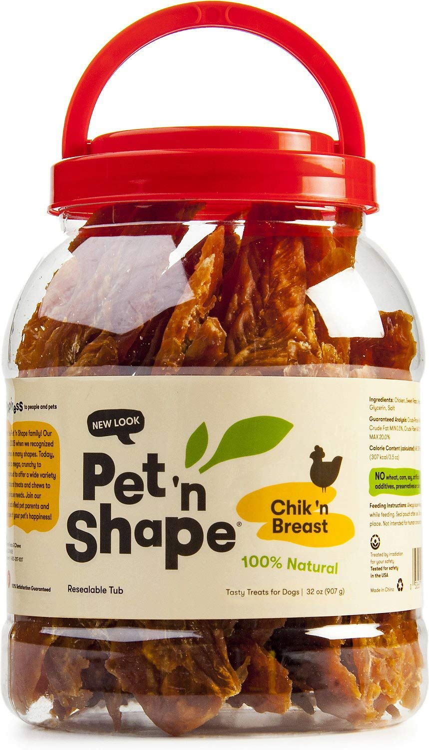 Pet 'n Shape Chik 'n Breast Jerky Treats - Naturally Delicious Chicken Dog Treats, 2 Pound