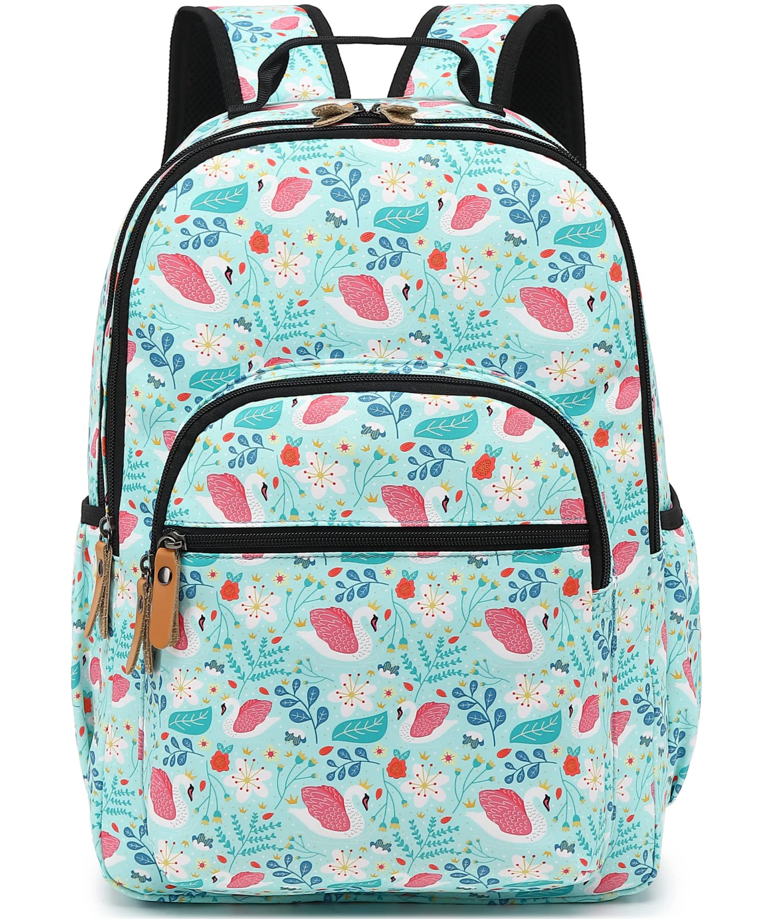 Leaper Water-resistant Cute Swan Laptop Backpack Travel Bag College Backpack Laptop Bag Satchel Water Blue