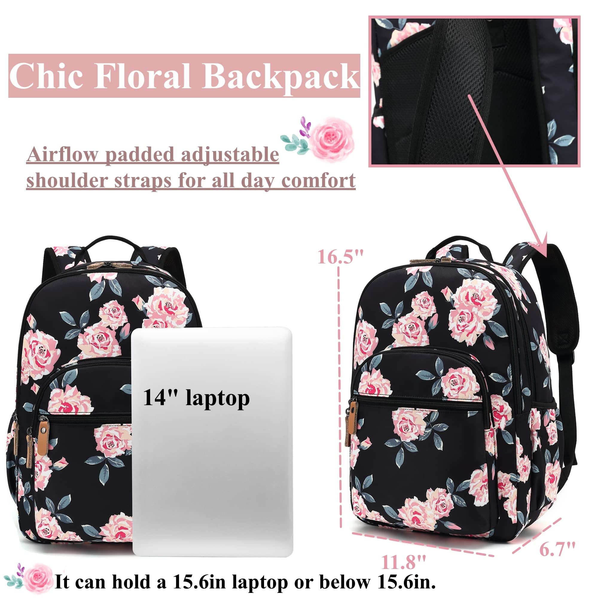 Leaper Water-resistant Cute Swan Laptop Backpack Travel Bag College Backpack Laptop Bag Satchel Water Blue