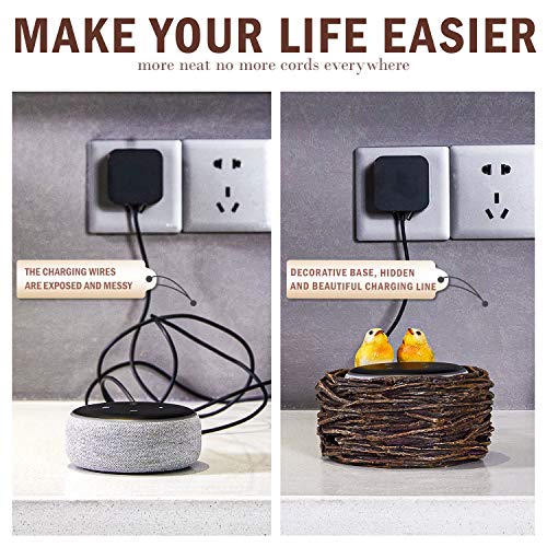 POLÈNE Bird House Statue,Echo Dot Holder Stand,Smart Speaker Stand for Echo Dot 3rd Generation Echo Dot Kids,Bird House Figurines Home Decor.