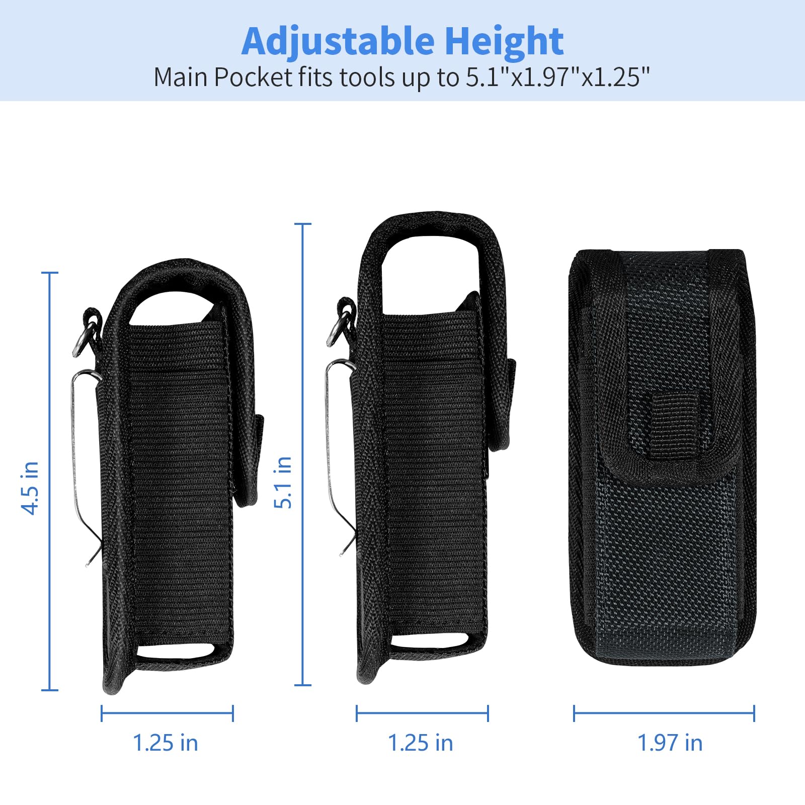 KENOBEE Multitool Sheath EDC Pouch Compatible with Leatherman Wave Plus Wingman Surge Rebar, Multi-Purpose Belt Clip Tool Holder Bag, Utility Tactical Waist Pack Camping Hiking Pocket Organizer Case