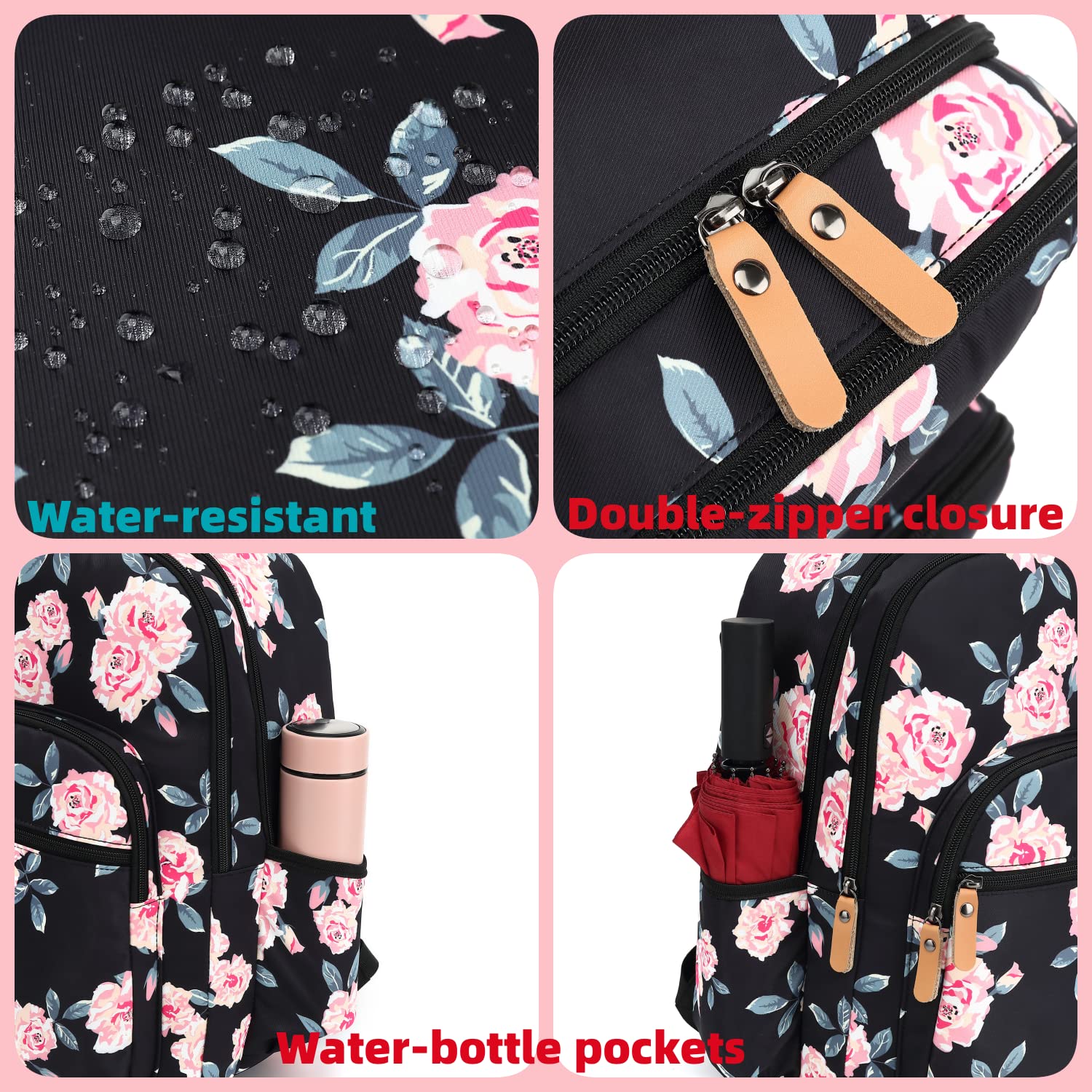 Leaper Water-resistant Cute Swan Laptop Backpack Travel Bag College Backpack Laptop Bag Satchel Water Blue