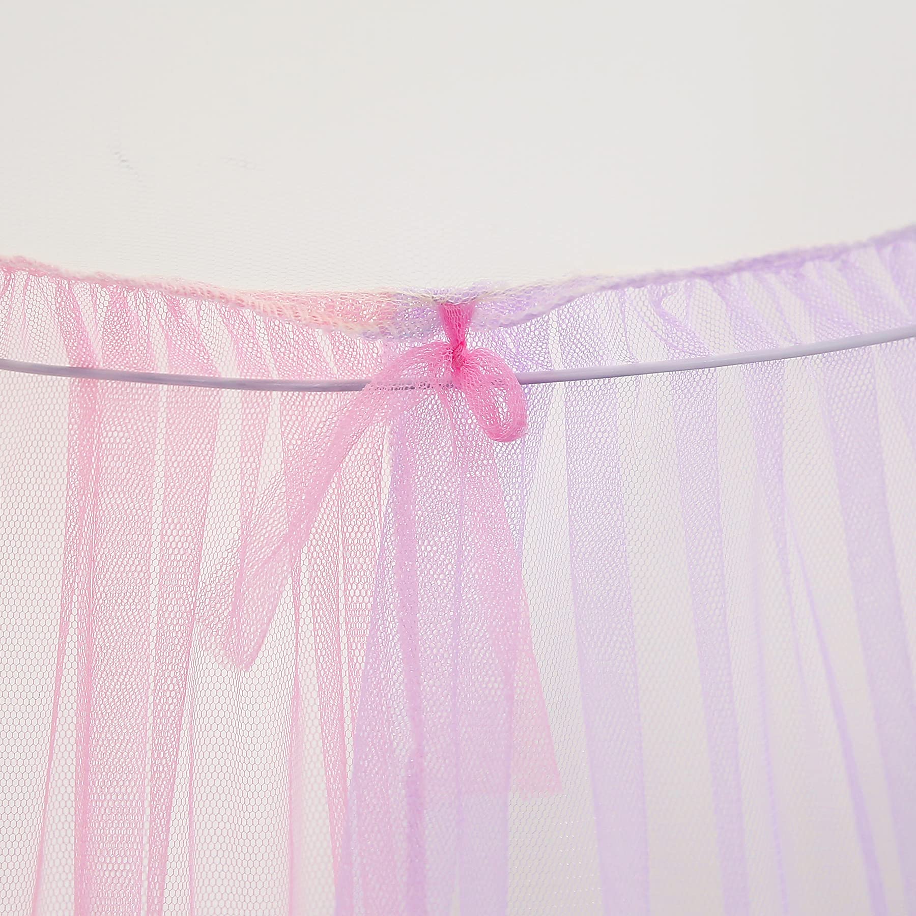 Rainbow Bed Canopy with Lights - Girls Room Bed Netting for Twin, Single, Full, Queen Size Beds - Reading Corners Room Decor