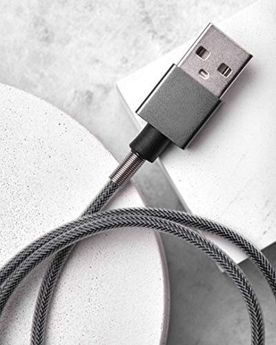 Magnetic USB Charging Cable - Fast Charger - Braided Cord with Reinforced Springs (1 Pack), Laptop