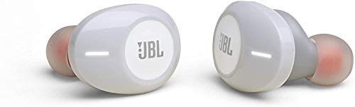 JBL Tune 120 Wireless Earbud Headphones with JBL Charging Case and Hardshell Case Bundle (White, Tune 120)