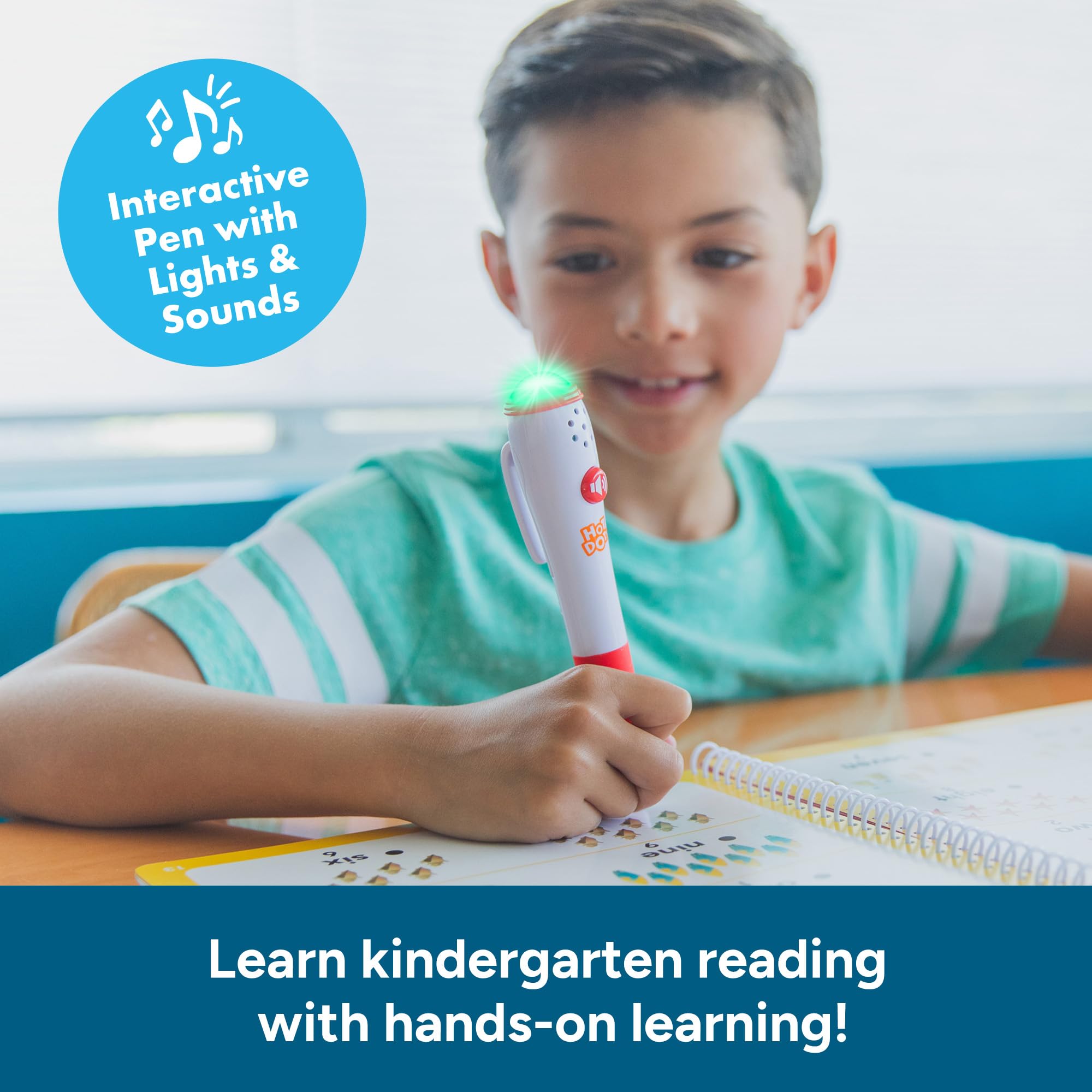 Educational Insights Hot Dots Jr. Let's Master Kindergarten Reading Set, Homeschool & Kindergarten Learn to Read Workbooks, 2 Books & Interactive Pen, 100 Reading Lessons, Ages 5+