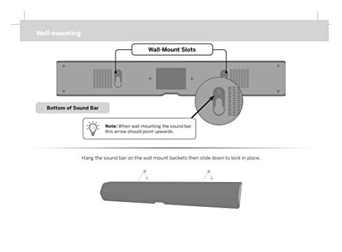 Amtone OEM Replacement Wall Mount Set for Vizio Soundbar SB362An-F6 M21d-H8 V21d-J8 M21d-H8R (1101-0007883), Bracket Screw Not Included
