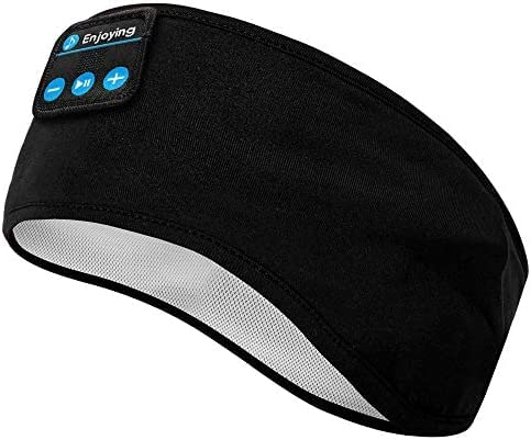 Soft Comfortable Over-Ear Headphones, Bluetooth Headband Headphones with Ultra-Thin HD Stereo Speakers Perfect for Sleep, Sports, Workout, Jogging, Yoga, Insomnia, Air Travel and Meditation (Black)