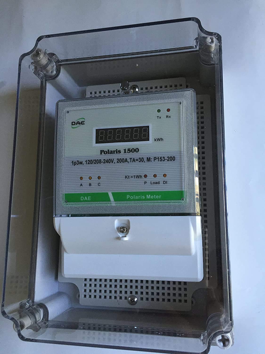 DAE P153-200 KIT, UL kWh Smart Submeter, 1 phase 3 wire (2 hot wire, 1 neutral), 200A, 120/240v, 2 Split Core CTs, RS485