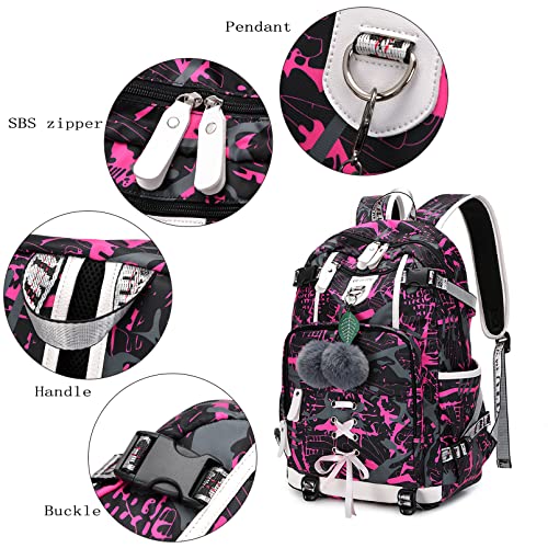 GUIVITU Kids Backpack for Girls School Bag Children Bookbag Casual Daypack with Pencil Case