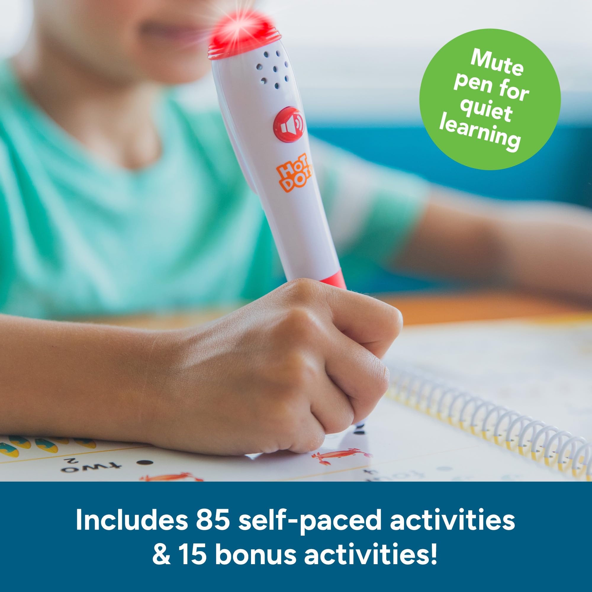 Educational Insights Hot Dots Jr. Let's Master Kindergarten Reading Set, Homeschool & Kindergarten Learn to Read Workbooks, 2 Books & Interactive Pen, 100 Reading Lessons, Ages 5+