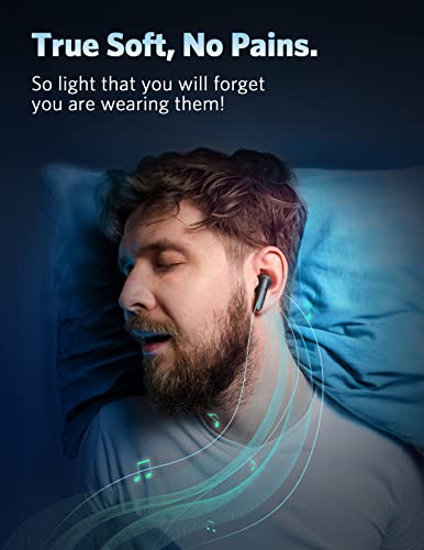 RAVESOUND True Wireless Earbuds Bluetooth 5.2 - Noise Cancelling Mic Ear Buds, 100ms Low Latency Earbuds with 25Hrs Play Time, IPX7 Waterproof in Ear Earbuds for Sport, Deep Bass Bluetooth Headphones