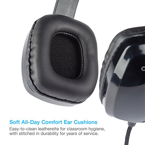 Cyber Acoustics 3.5mm Stereo Headphones for PCs and Other 3.5mm Devices in The Office, Classroom or Home (ACM-6004)