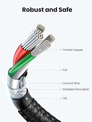 UGREEN 100W USB C Cable 90 Degree PD3.0 Fast Charging Compatible with MacBook Pro 2022, iPad Pro 2022, Elitebook, Dell XPS/Inspiron, Samsung Galaxy S23/S22/Z Fold, Pixel, Switch, etc. 3.3FT