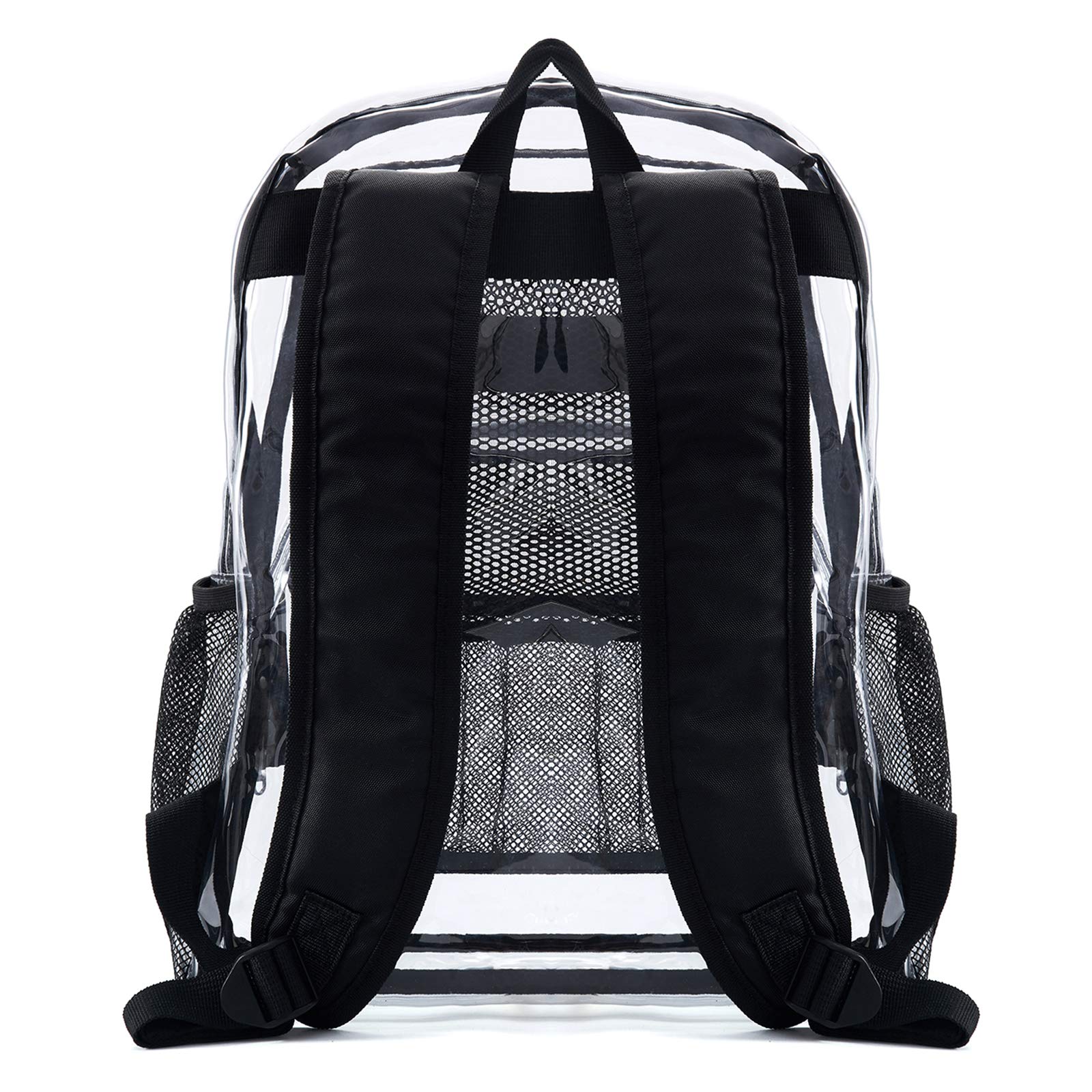 Vorspack Clear Backpack Heavy Duty PVC Transparent Backpack with Reinforced Strap for Work - Blue