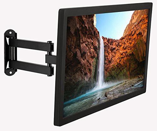 Mount-It! TV Wall Mount Bracket with Full Motion Arm Fits 13-42β Flat Screen TVs VESA 75, 100, 200, 55lb Weight Capacity WITH 15" EXTENSION