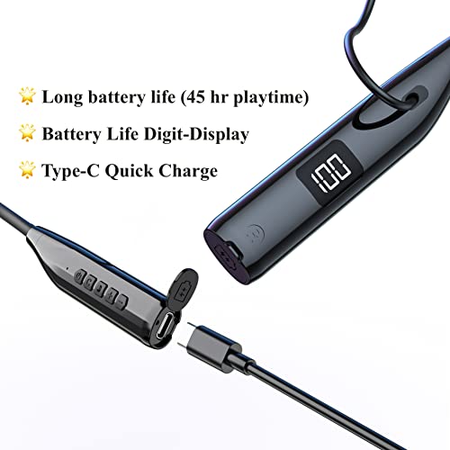 CATHERMENGO Multi Speakers Wireless Bluetooth Headphones, Neckband Headset with Built-in Noise Cancelling Microphone, Hi-Fi Stereo Gaming Running Earbuds