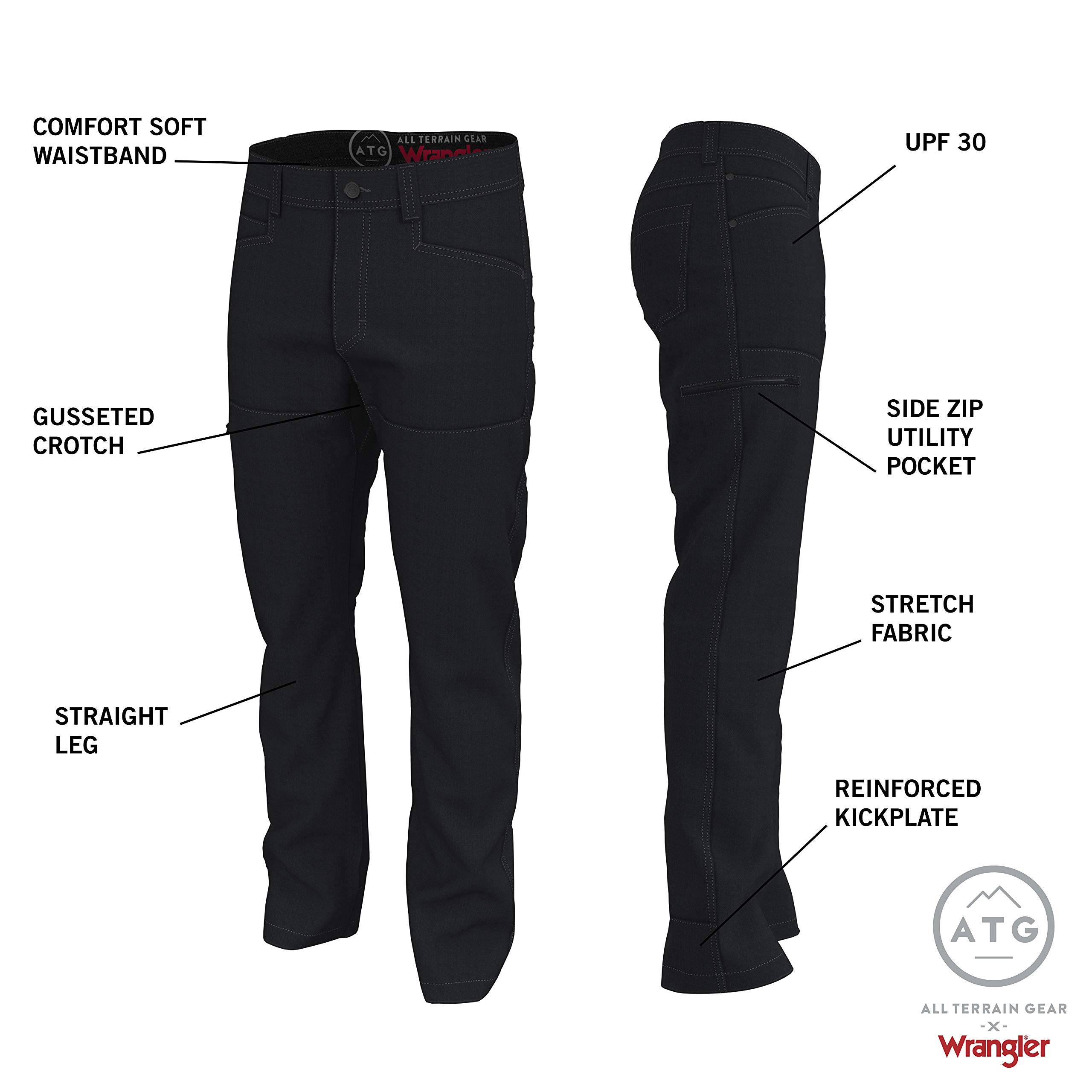 ATG by Wrangler mens Synthetic Utility Pants, Dark Shadow, 34W x 34L US
