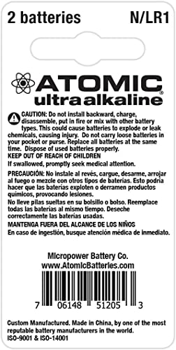 ATOMIC N - LR1 Battery 1.5V Ultra Alkaline E90 RM401 AM5 (2 Batteries)