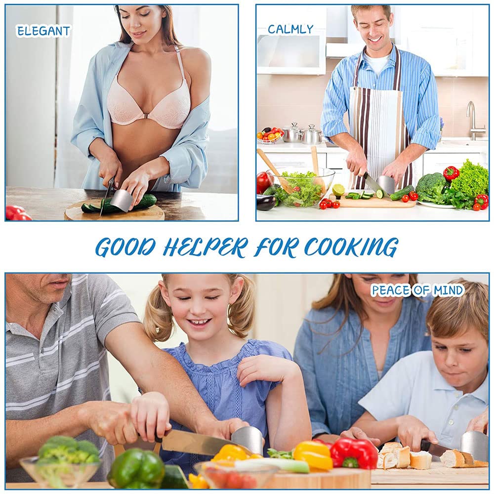 Mcles Stainless Steel Finger Guard, 2PCS Finger Guards For Cutting, Kitchen Tool Finger Guard, Finger Protectors, Finger Protector, Avoid Hurting When Slicing And Dicing Kitchen Safe Chop Cut Tool