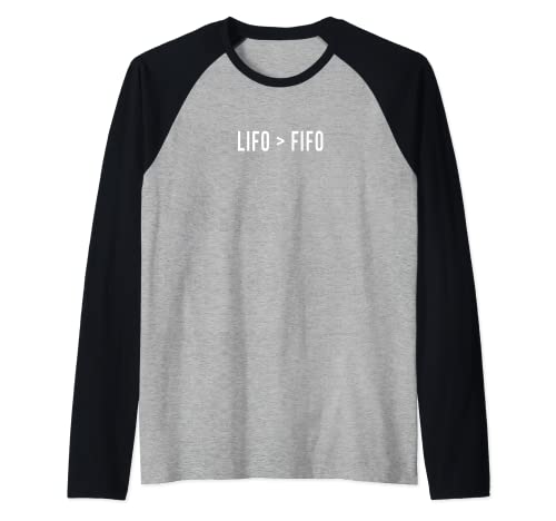 LIFO > FIFO Accountant Controller CPA Bookkeeper Funny Cute Raglan Baseball Tee