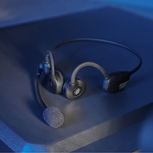 BANDARICOMM Bone Conduction Headphones, Bluetooth Stereo Headsets with Noise-Canceling Mic Boom, IPX6 Waterproof Wireless Headsets for Office Running Outdoors