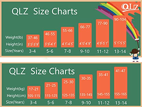 QLZ Girls Long Down Coat,Puffer Jacket, 9-10 Years,Double-sided Wear, Camouflage