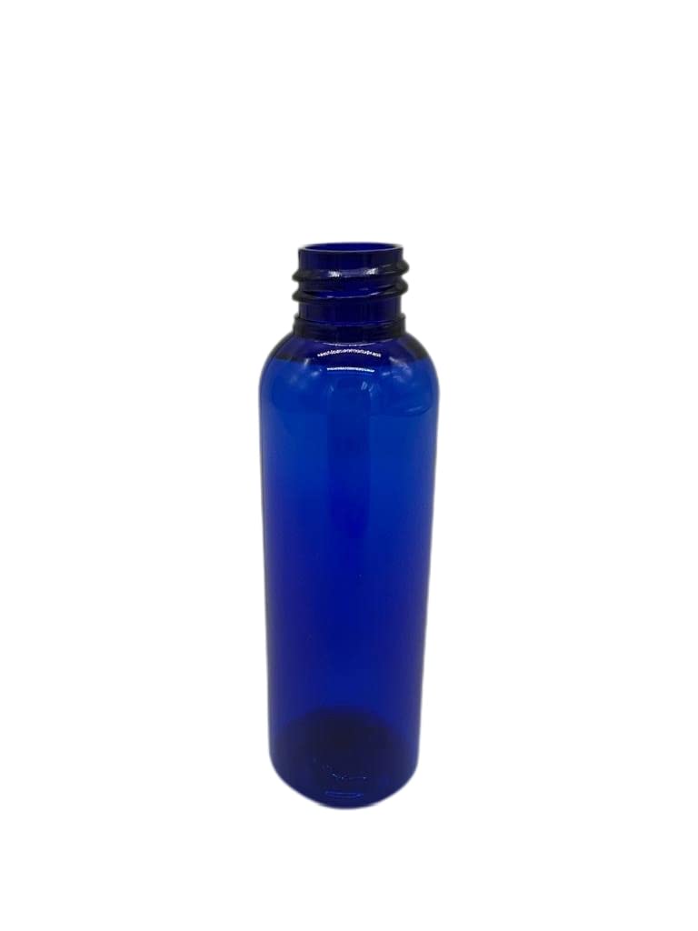 Natural Farms 2 oz Blue Cosmo Plastic Bottles -12 Pack Empty Bottle Refillable - BPA Free - Essential Oils - Aromatherapy | Black Twist Top Cap - Made in the USA