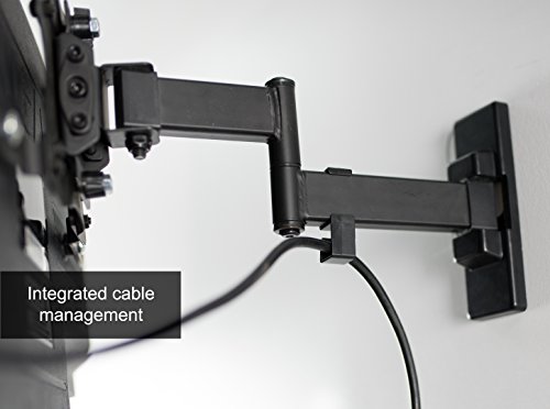 VIVO Full Motion TV Wall Mount for 13 to 42 inch Flat Plasma Screens, VESA Bracket Stand with Tilt and Swivel, Black, MOUNT-VW06