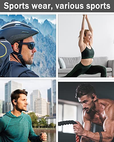 maonple Bone Conduction Headphones, Open-Ear Bluetooth 5.3 Sport Earphones IP56 Waterproof Sweatproof Wireless Headset with Microphone for Workout Running Gym Cycling X1