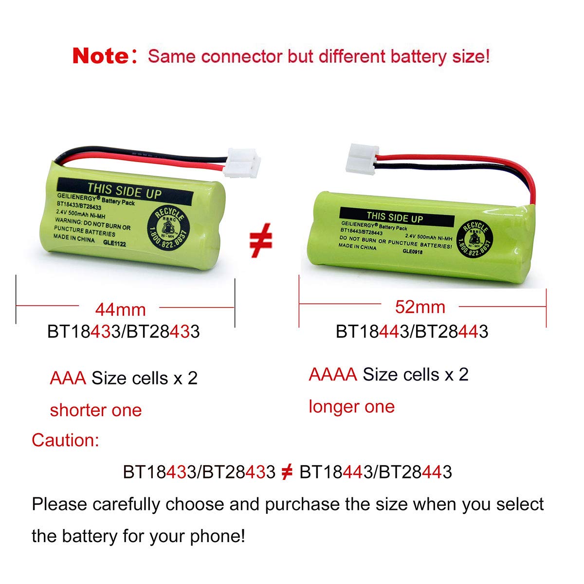 BT18433 BT28433 BT184342 BT284342 BT183348 BT283348 BT-1011 Replacement Battery Compatible for Phone CS6209 CS6219 CS6229 DS6151 89-1330-01-00 CPH-515D(Pack of 3)
