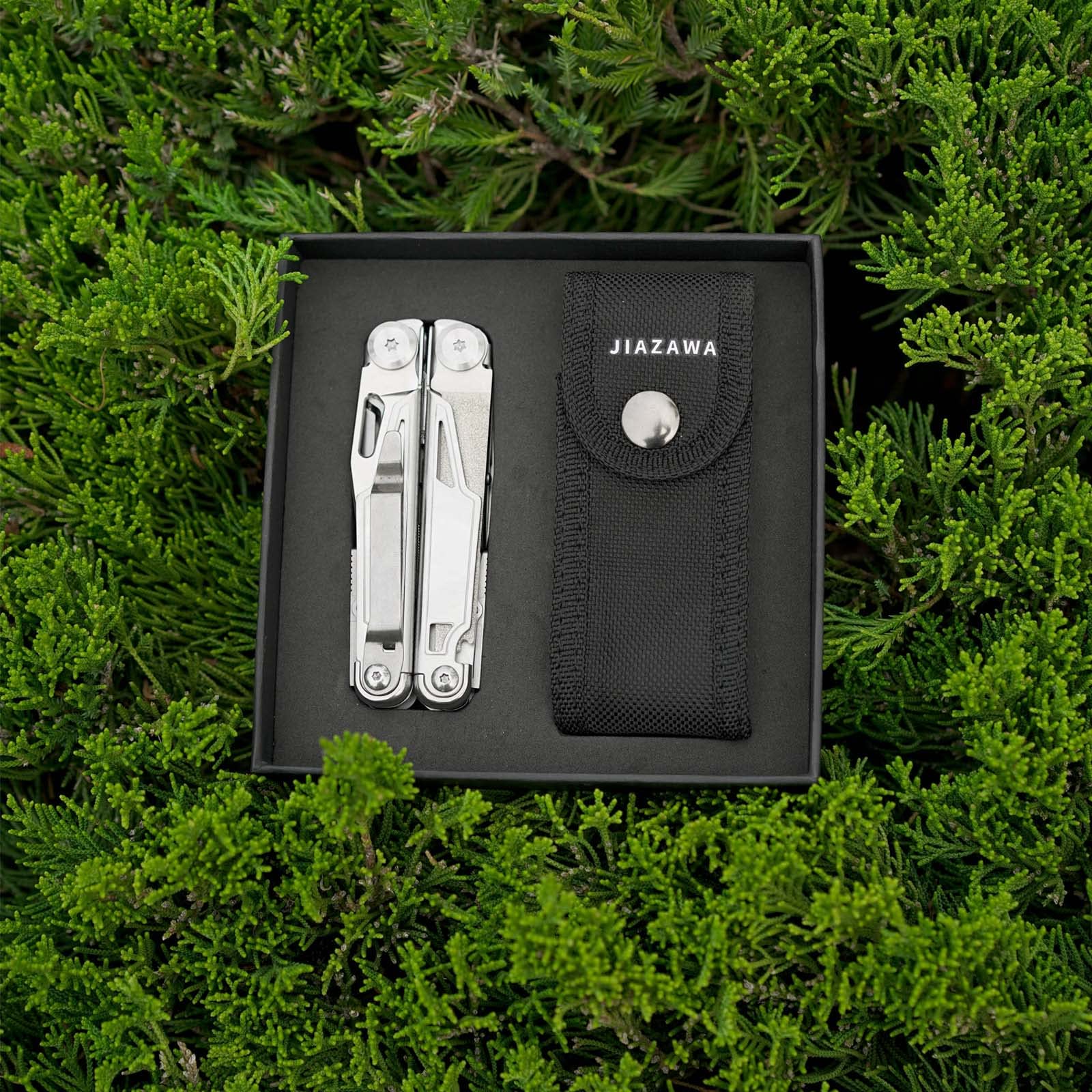 JIAZAWA Multitool Pliers,23 in 1 Multitools with Titanium-plated Handle Safety Locking Lightweight EDC Tool nylon sheath for Gifts,Men,Outdoor Survival,Hiking,Camping