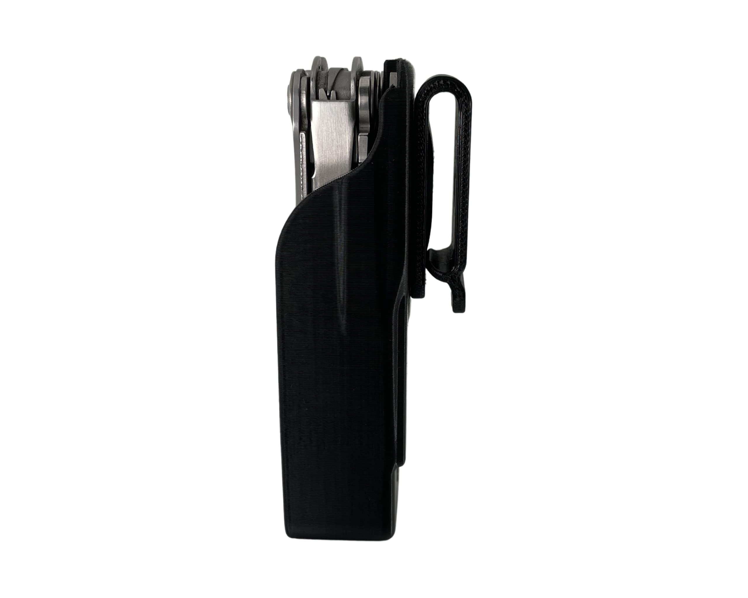 HoldMyGear Surge Multi-Tool Sheath, 1.5'' Belt Clip, Compatible with Leatherman Surge, Black Regular thermoplastic, 3D Printed