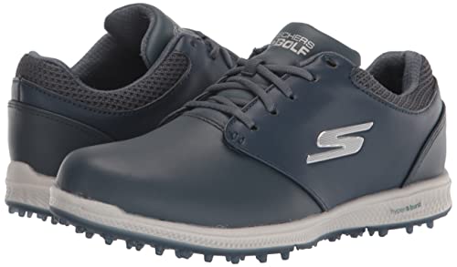 Skechers Women's Elite 4 Hyper Burst Waterproof Spikeless Golf Shoe, Slate, 6