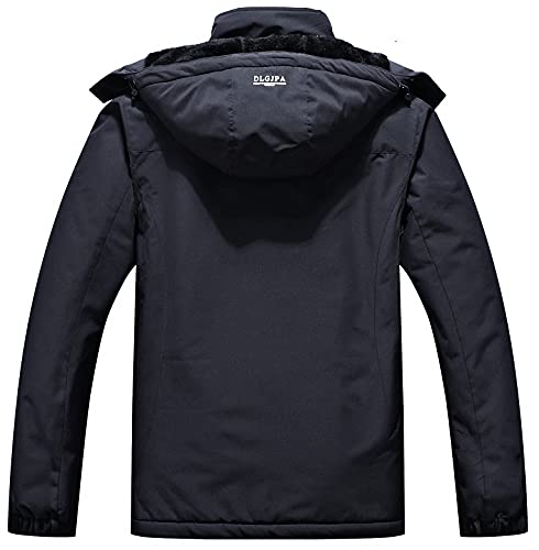 DLGJPA Men's Mountain Waterproof Ski Jacket Hooded Windbreakers Windproof Raincoat Winter Warm Snow Coat