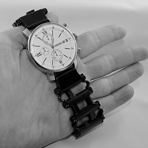 Link- watch adapter compatible with LEATHERMAN TREAD LT - Black (Lug size 26mm, Black, TREAD LT)