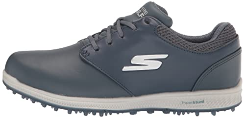 Skechers Women's Elite 4 Hyper Burst Waterproof Spikeless Golf Shoe, Slate, 6