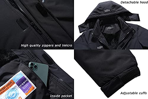DLGJPA Men's Mountain Waterproof Ski Jacket Hooded Windbreakers Windproof Raincoat Winter Warm Snow Coat