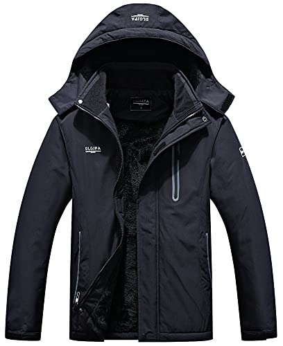 DLGJPA Men's Mountain Waterproof Ski Jacket Hooded Windbreakers Windproof Raincoat Winter Warm Snow Coat