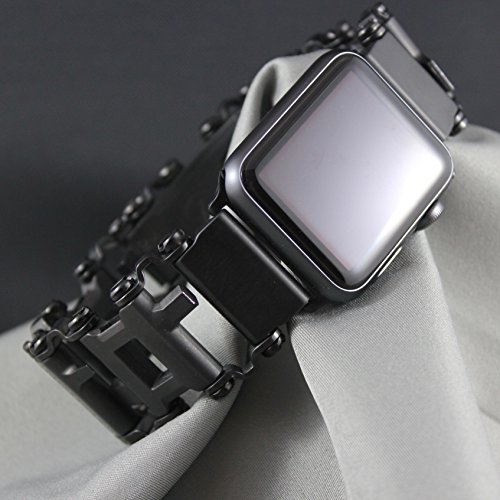 Link- watch adapter compatible with LEATHERMAN TREAD LT - Black (Lug size 26mm, Black, TREAD LT)