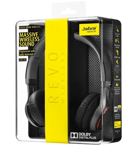 Jabra REVO Wireless Bluetooth Stereo Headphones - Retail Packaging - Black (Discontinued by Manufacturer)