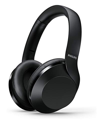 Philips Performance PH802 Wireless Bluetooth Over-Ear Headphones Noise Isolation Stereo with Hi-Res Audio, up to 30 Hours Playtime with Rapid Charge - Black (TAPH802BK) (Renewed)