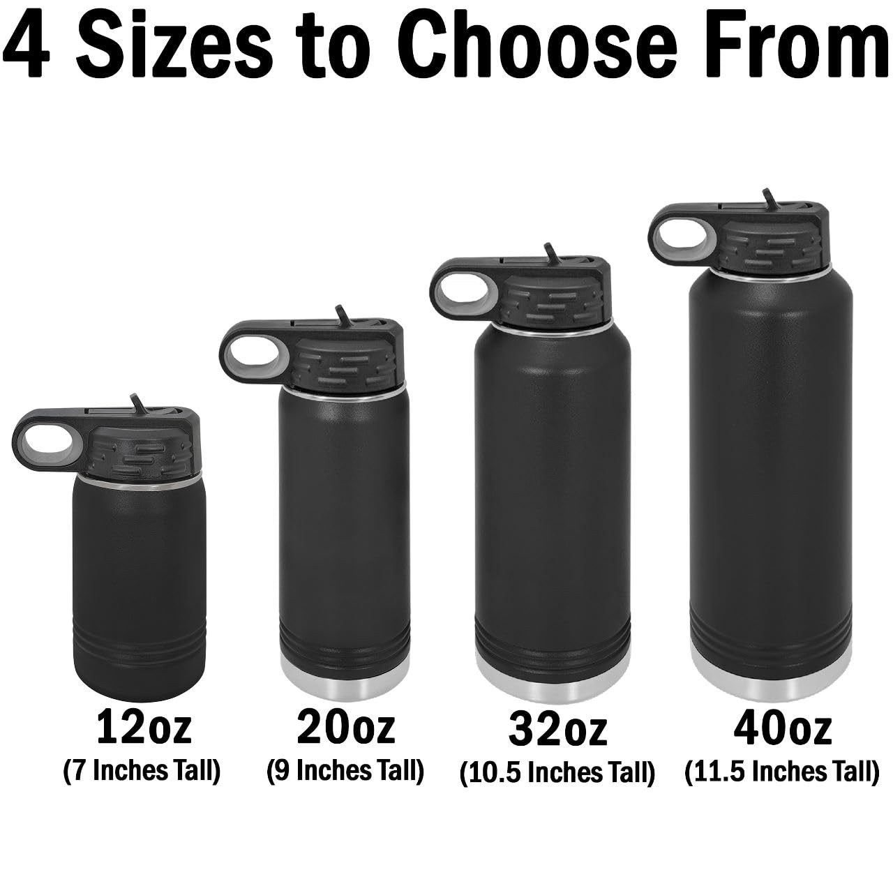 LaserGram Personalized Water Bottle, Fighter Jet 2, Stainless Steel Double Wall Vacuum Insulated with Flip Top Straw, Custom Engraved Gift (12oz / 335ml Navy Blue)